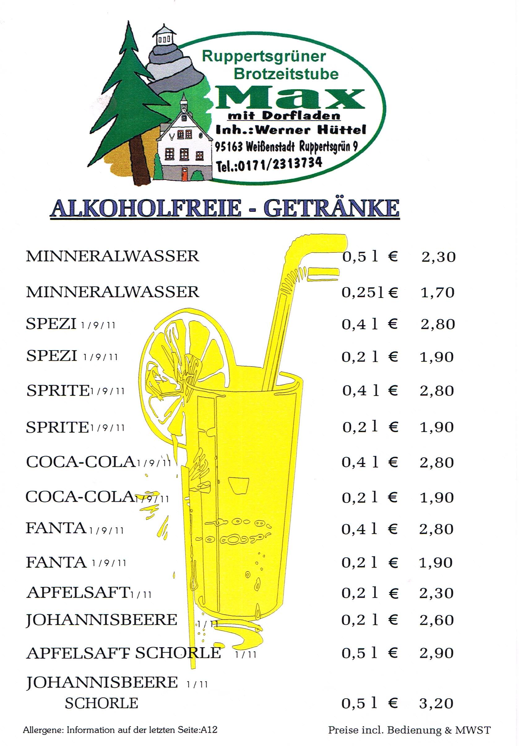 Angebot der Brotzeitstube